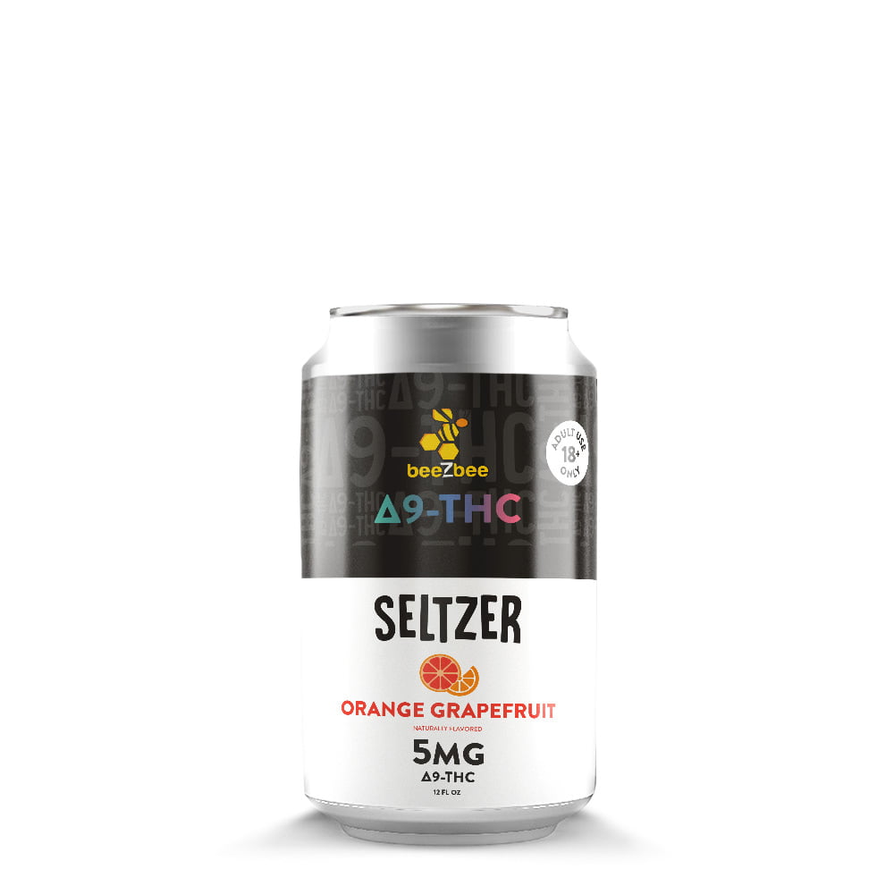 Delta-9 THC Seltzer, 12 oz. - Orange Grapefruit, 5mg | 1 Case of 24 Cans