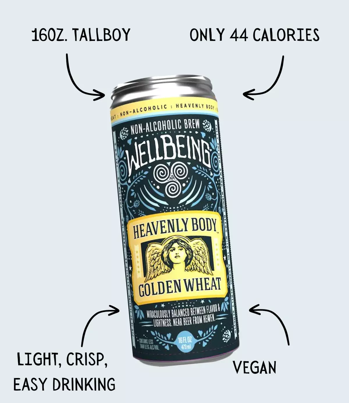 Heavenly Body Golden Wheat (NA Beer) | Case of 24