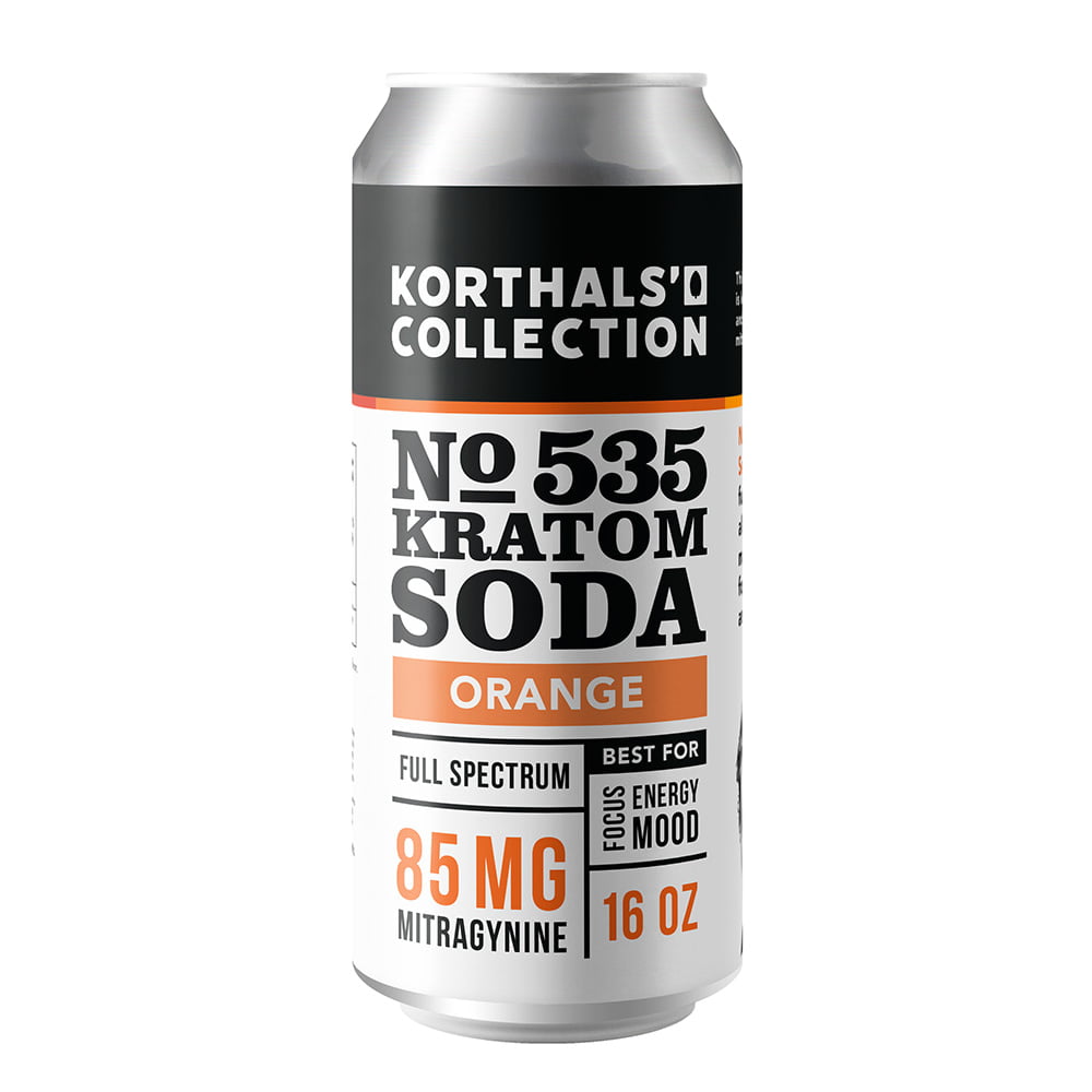 No. 535 Kratom Soda | Orange Flavor | 85mg Mit | Korthal's Collection