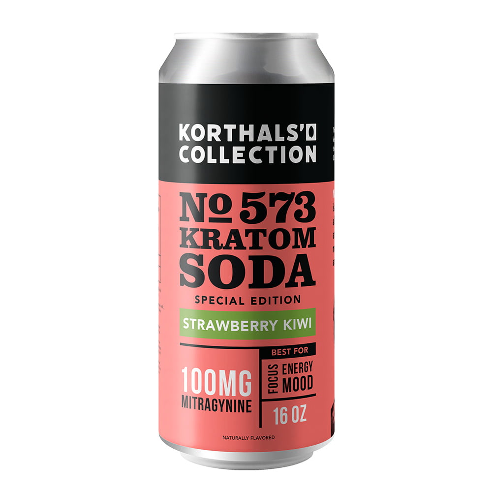 No. 573 Kratom Soda - Strawberry Kiwi | 1 Case of 24 Cans
