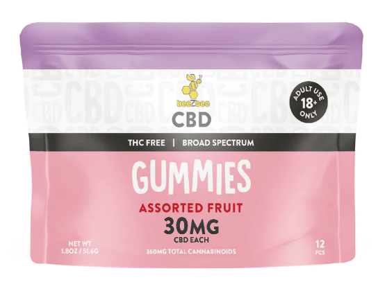CBD Gummies - 30mg, THC-Free - Assorted Fruit| Case of 10 Bags