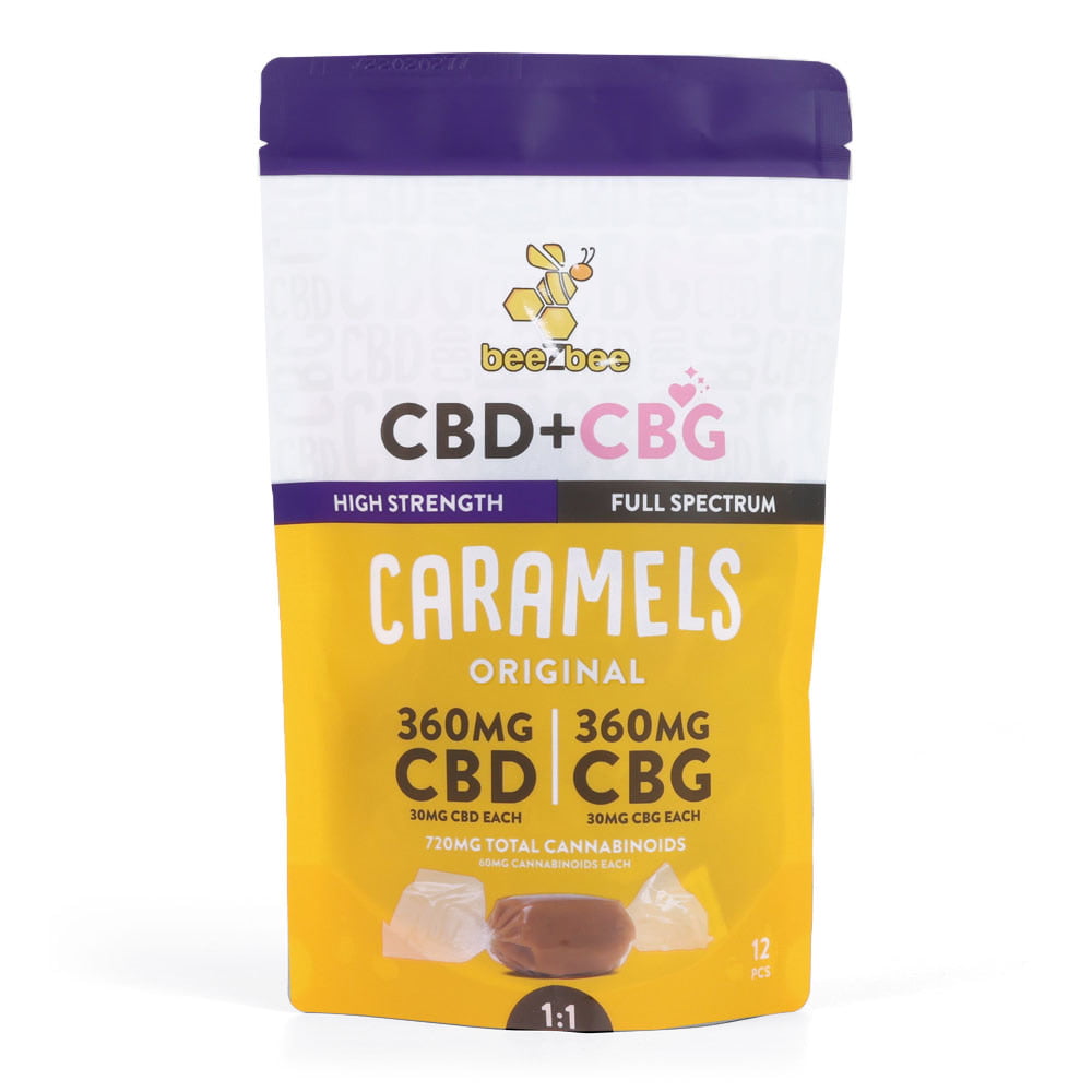 CBD+CBG Caramels | Case of 10 Bags