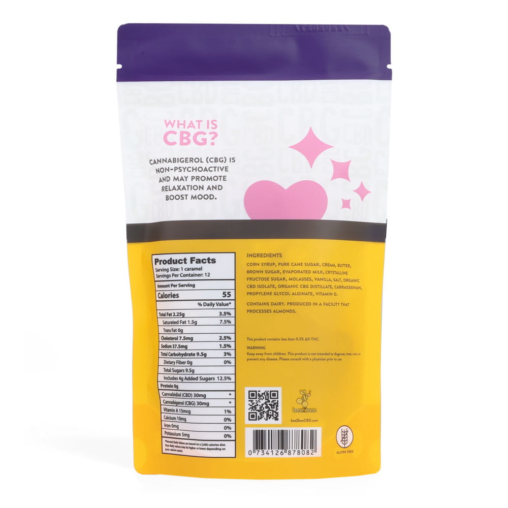 CBD+CBG Caramels | Case of 10 Bags